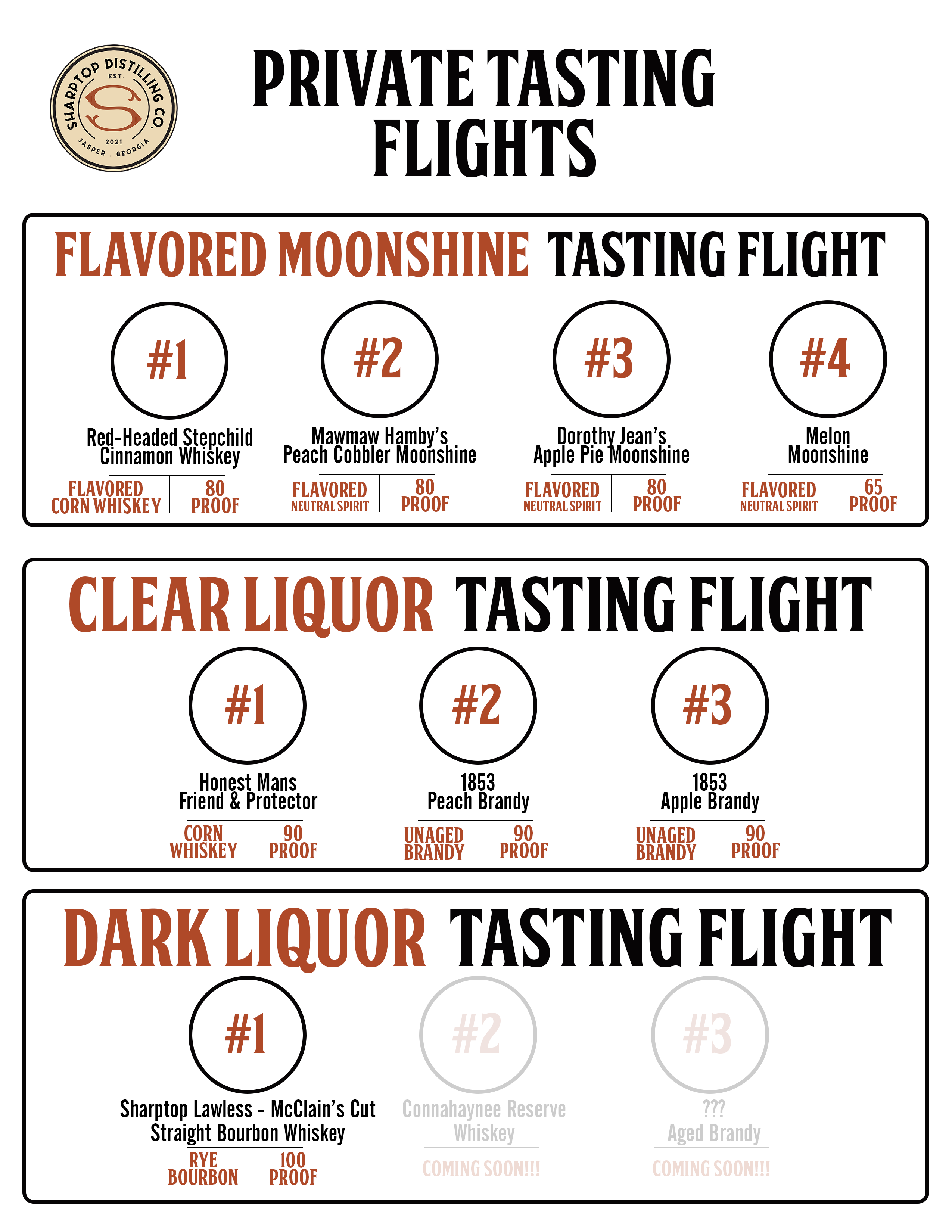 Private Tasting Ticket - 1 Person - Sharptop Distilling Co.